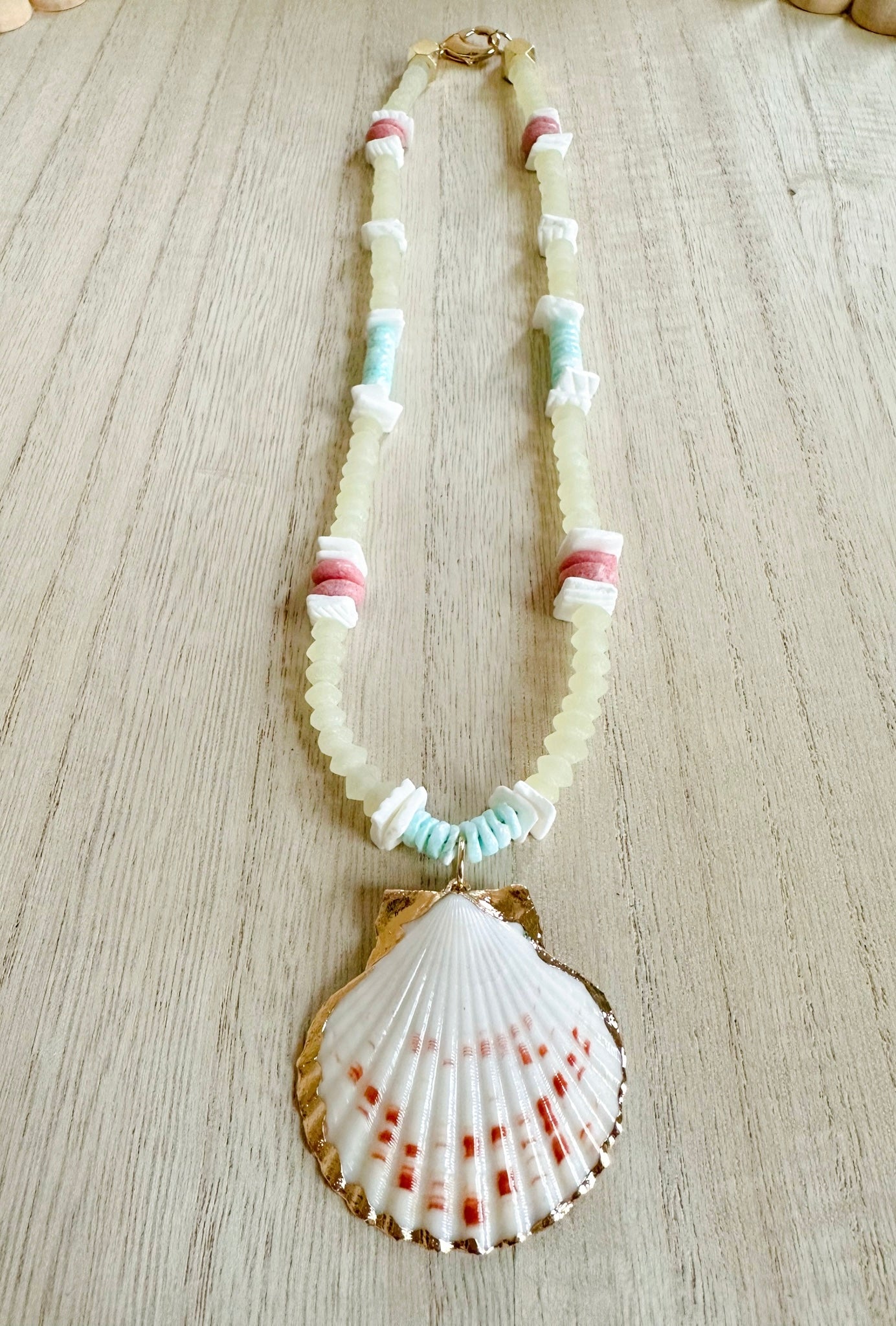 Pastels shell necklace – The Salty Sparrow Jewelry