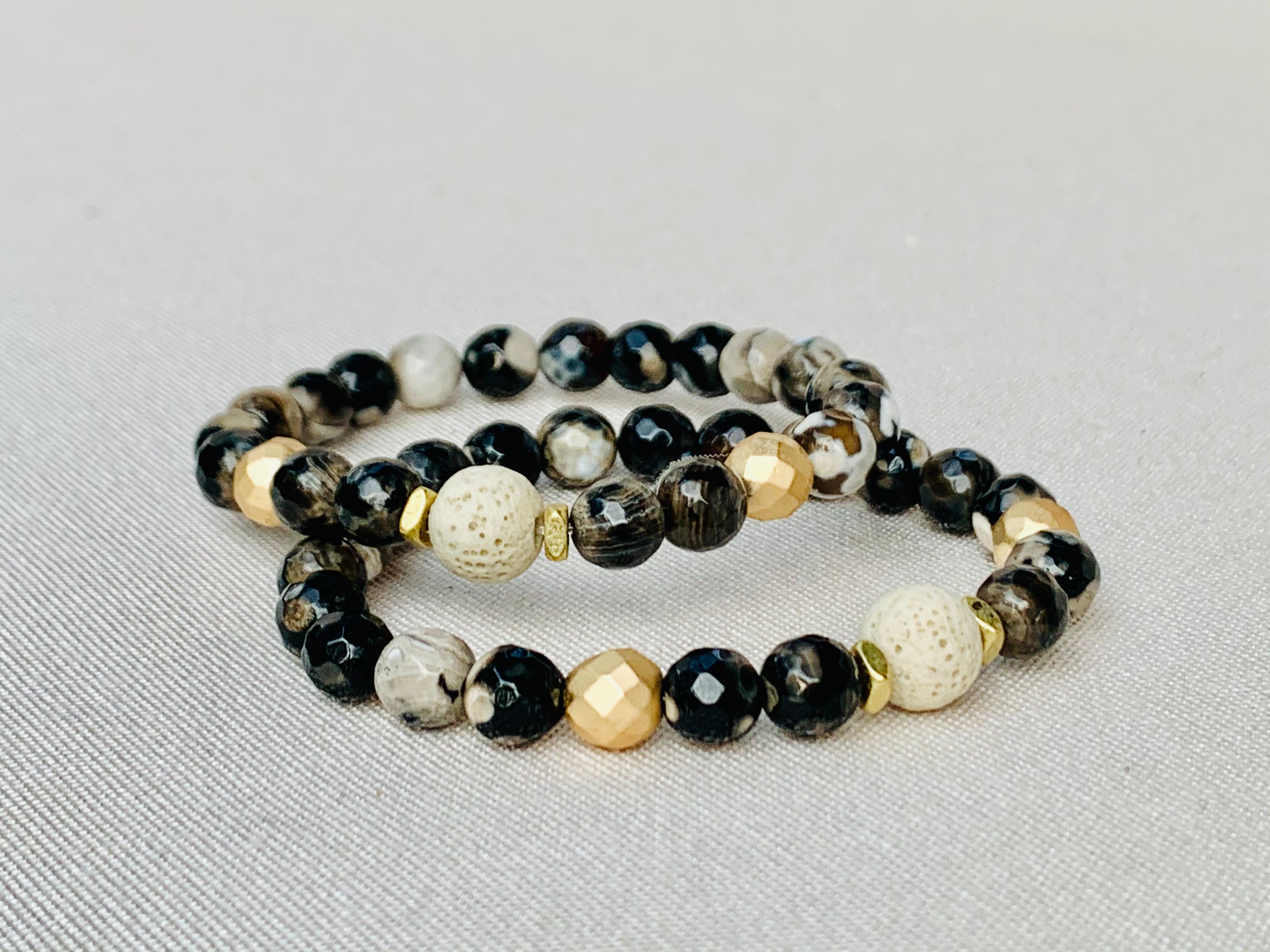 Black, gray, and creme agate diffuser set – The Salty Sparrow