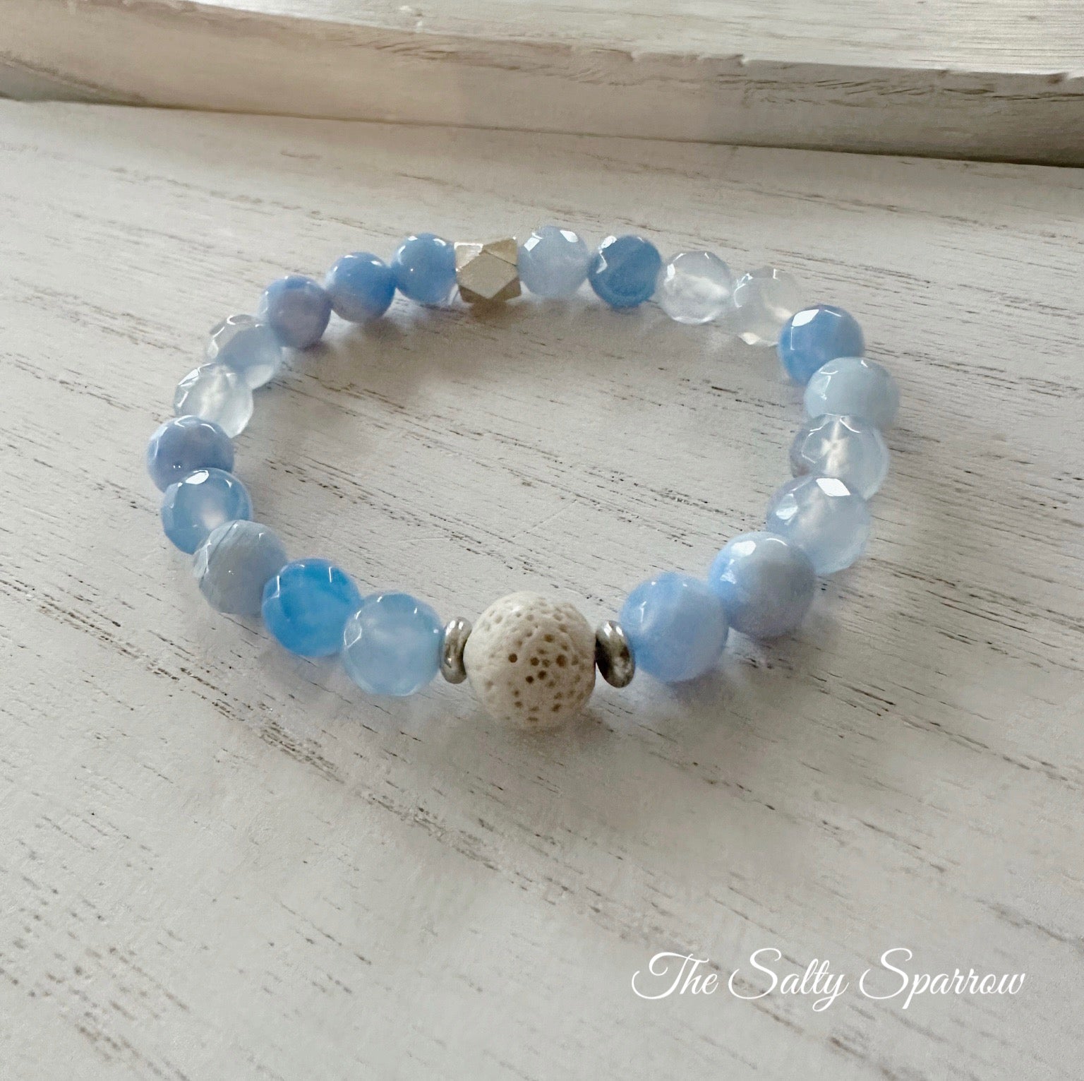 Blue lace agate Diffuser Bracelet – The Salty Sparrow